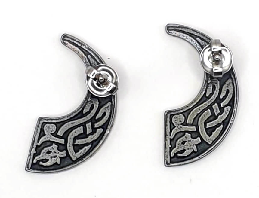Viking halve maan oorstekers(PE1055) - nuala art